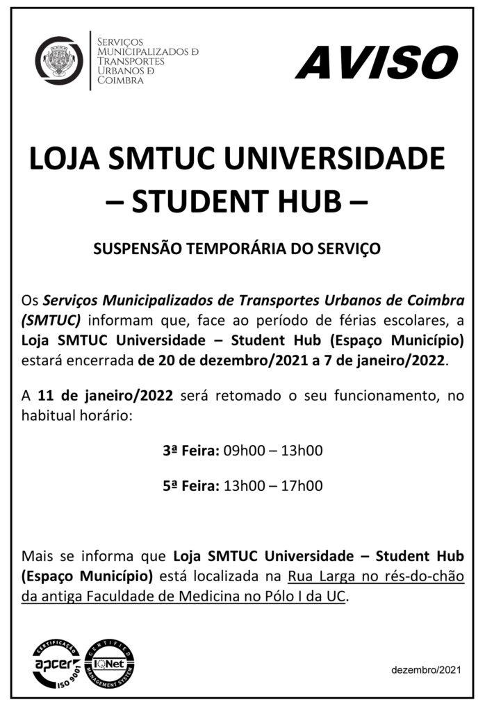 Microsoft Word – AVISO_Loja SMTUC Universidade_suspensão – SMTUC